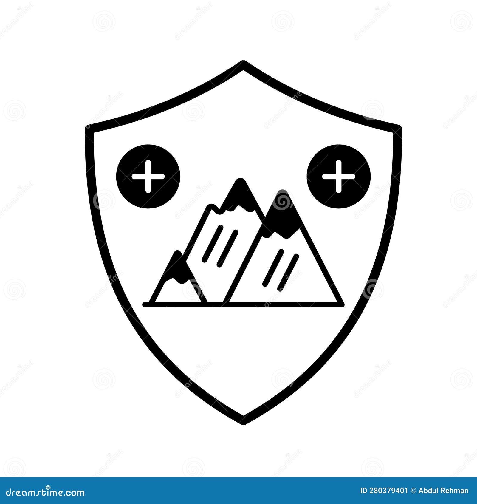 Adventure Safety Shield Vector Icon Easily Modify. Stock Vector ...