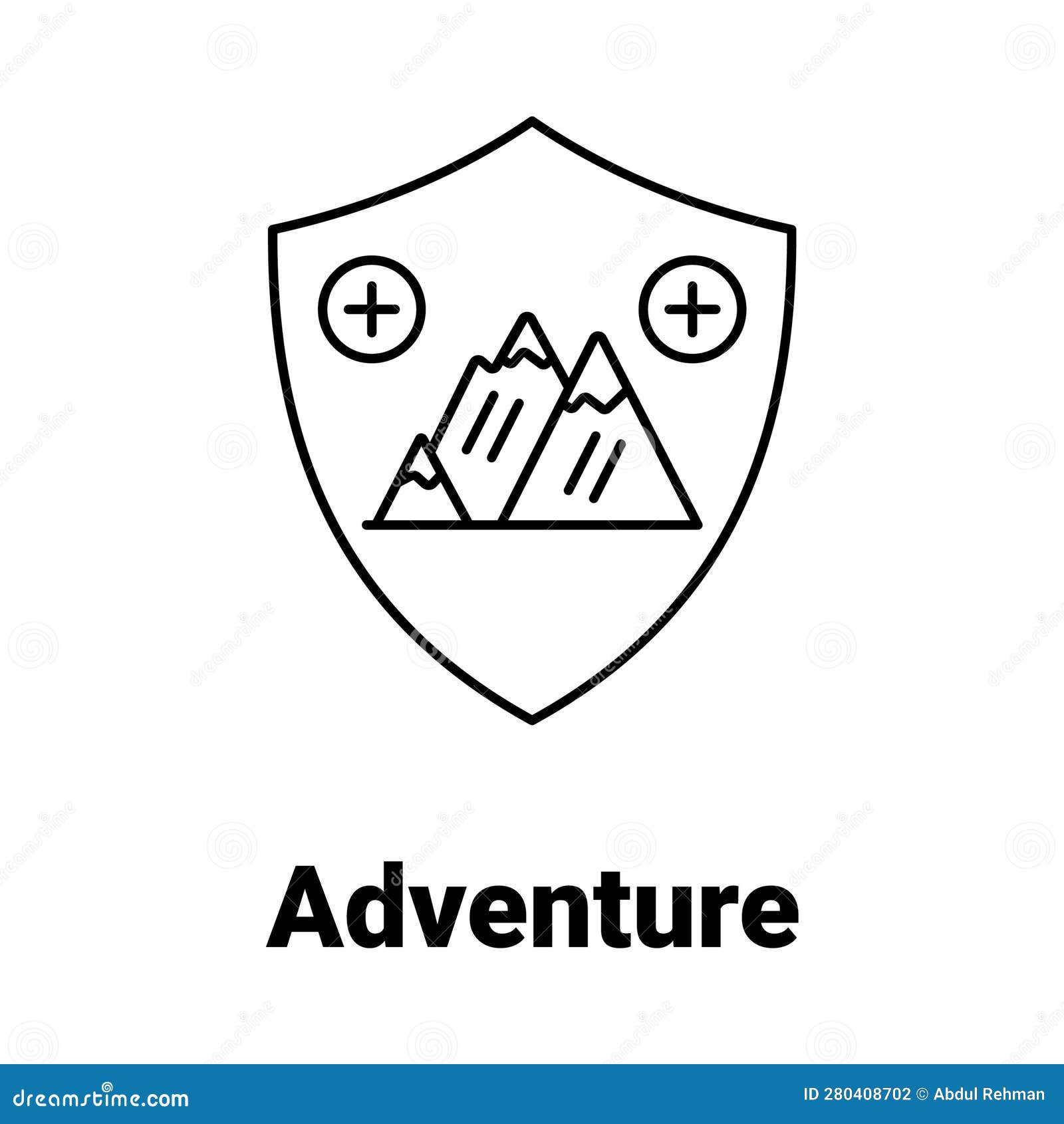 Adventure Safety Shield Vector Icon Easily Modify. Stock Vector ...