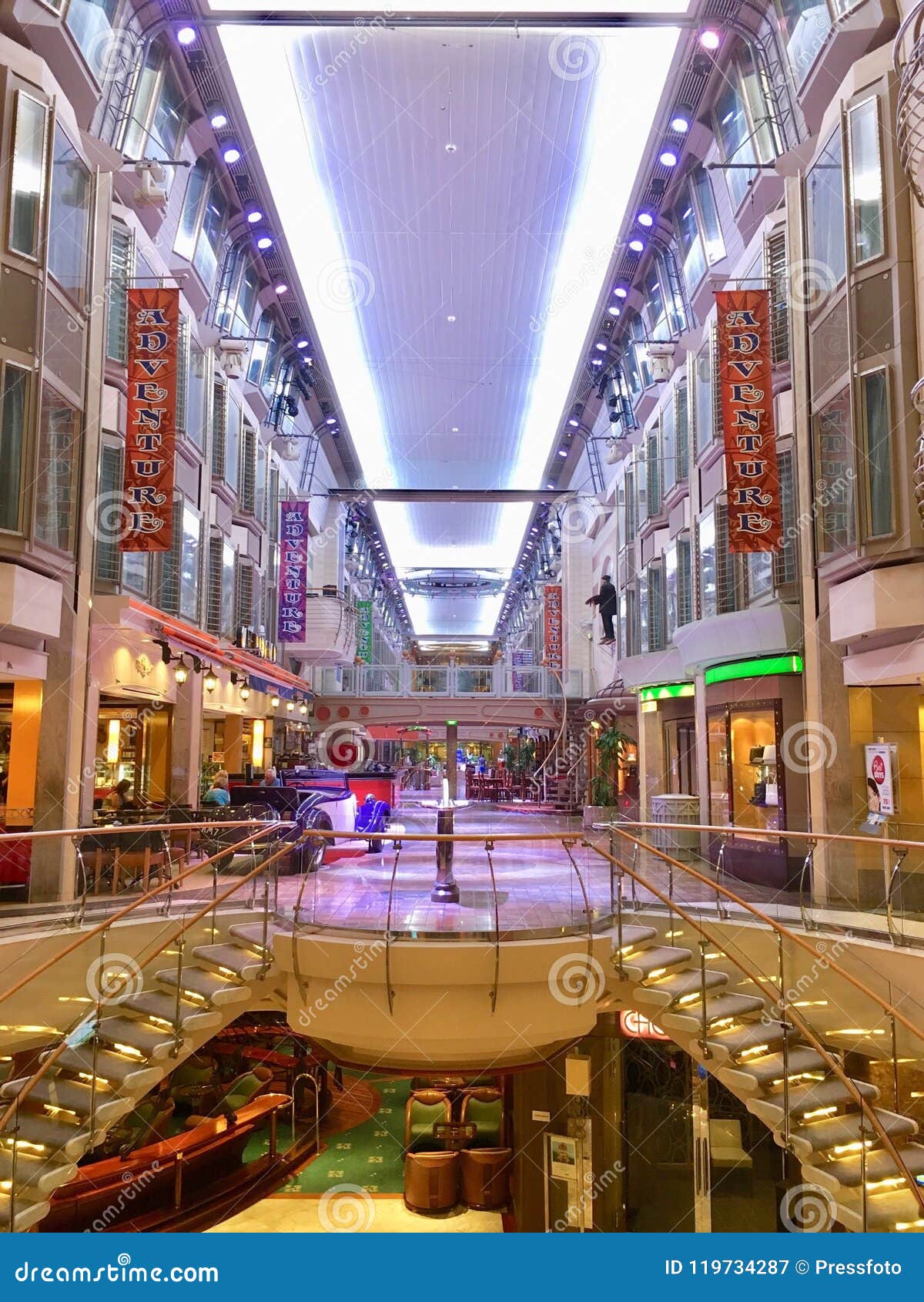 Adventure of the Seas Interior Editorial Photography - Image of shops ...