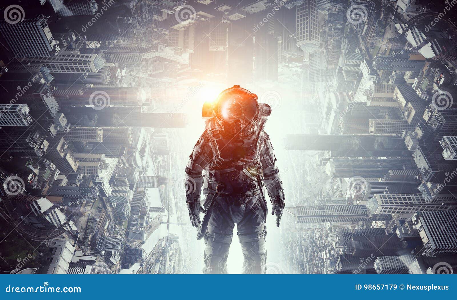 Adventure of Spaceman. Mixed Media Stock Image - Image of education ...