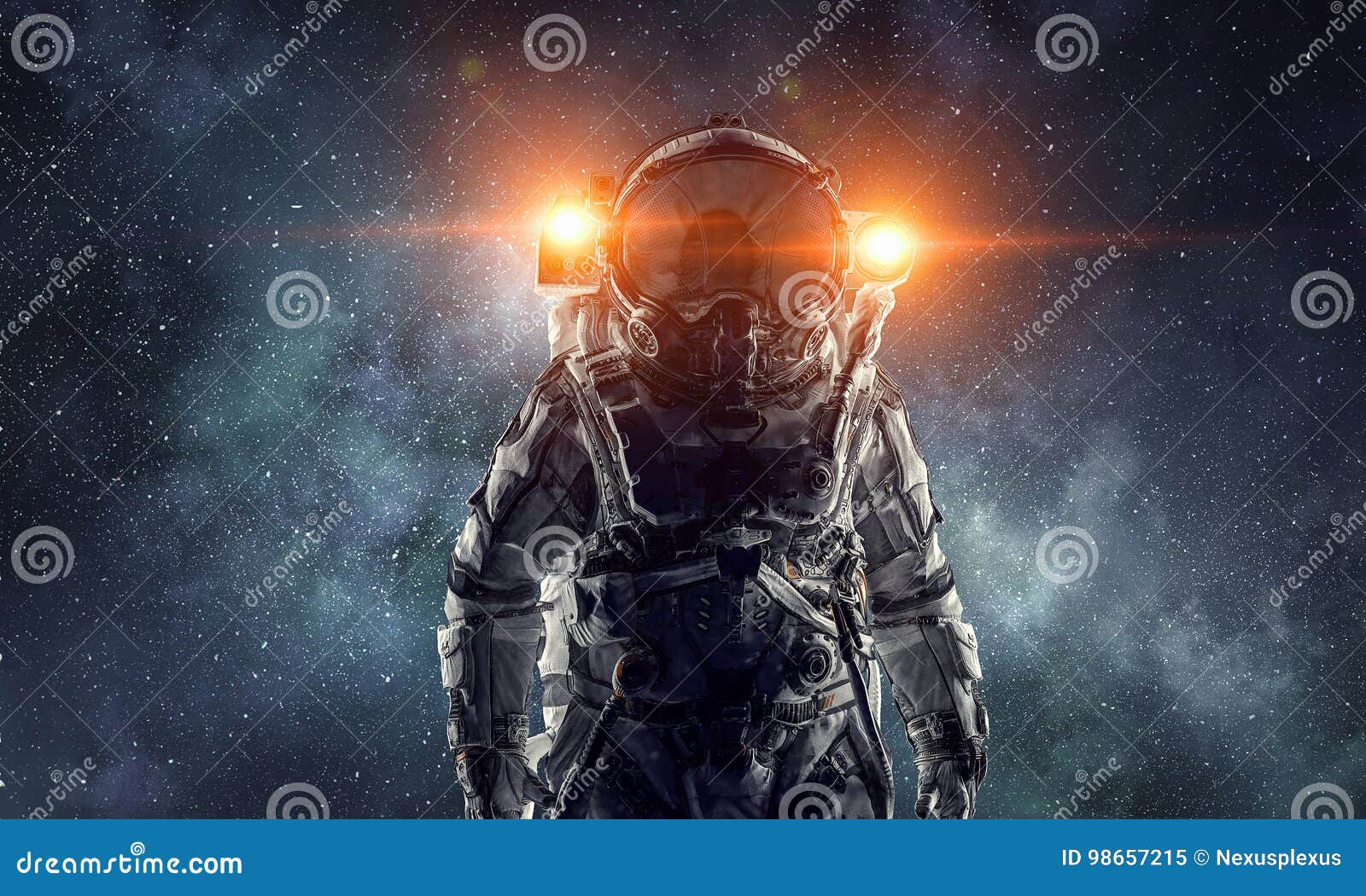 Adventure of Spaceman. Mixed Media Stock Image - Image of aerospace ...