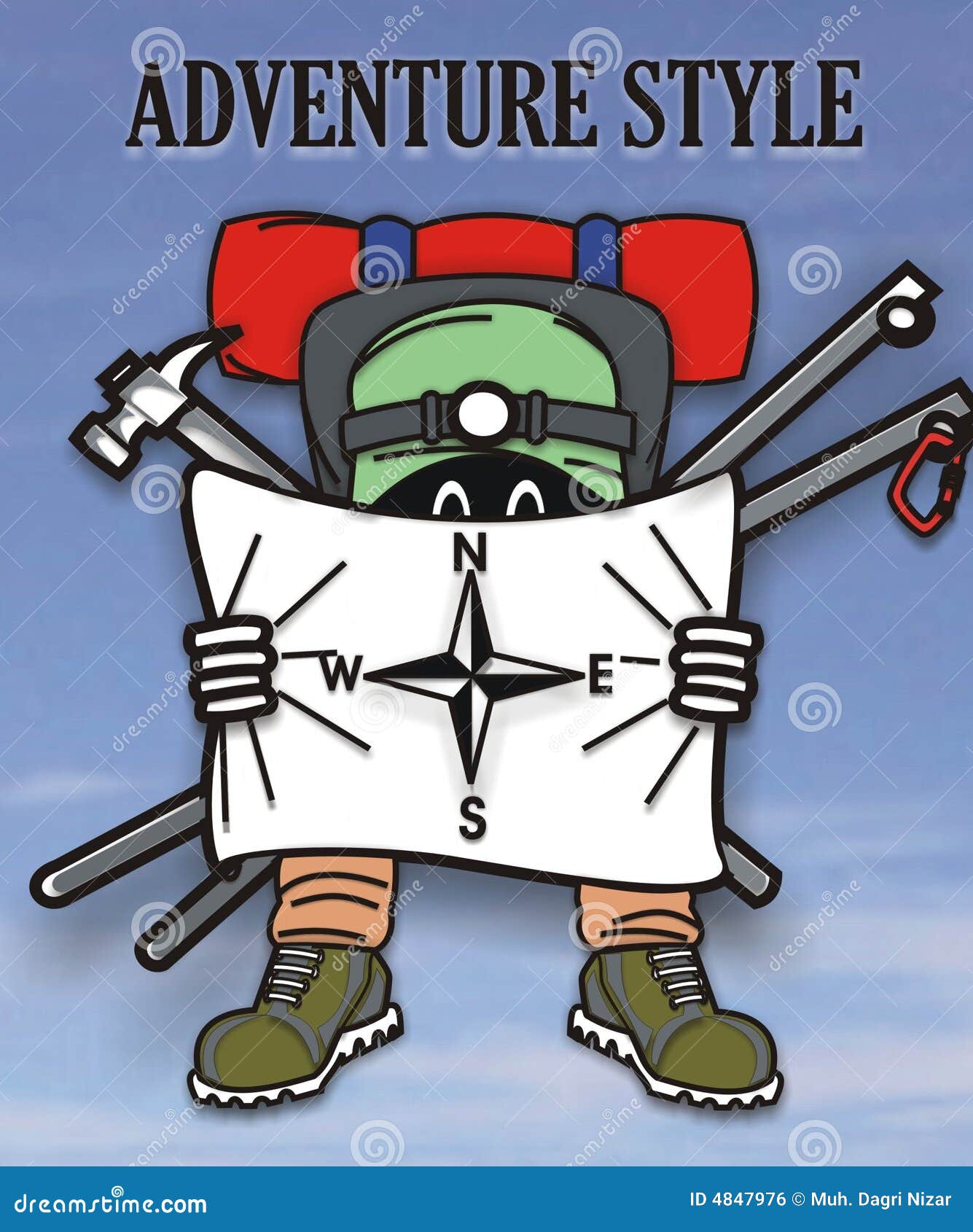 Adventure Style stock illustration. Illustration of cartoon - 4847976
