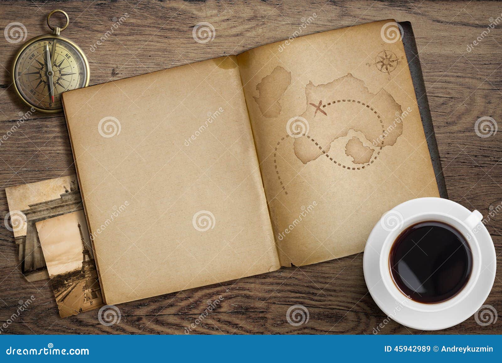 Adventure and Travel Nautical Theme. Diary with Stock Image - Image of ...