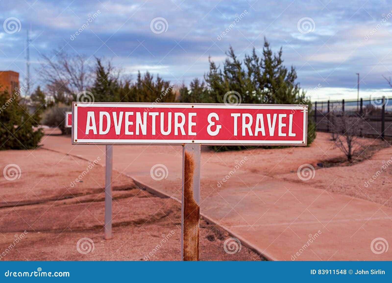 Adventure and travel sign stock photo. Image of road - 83911548