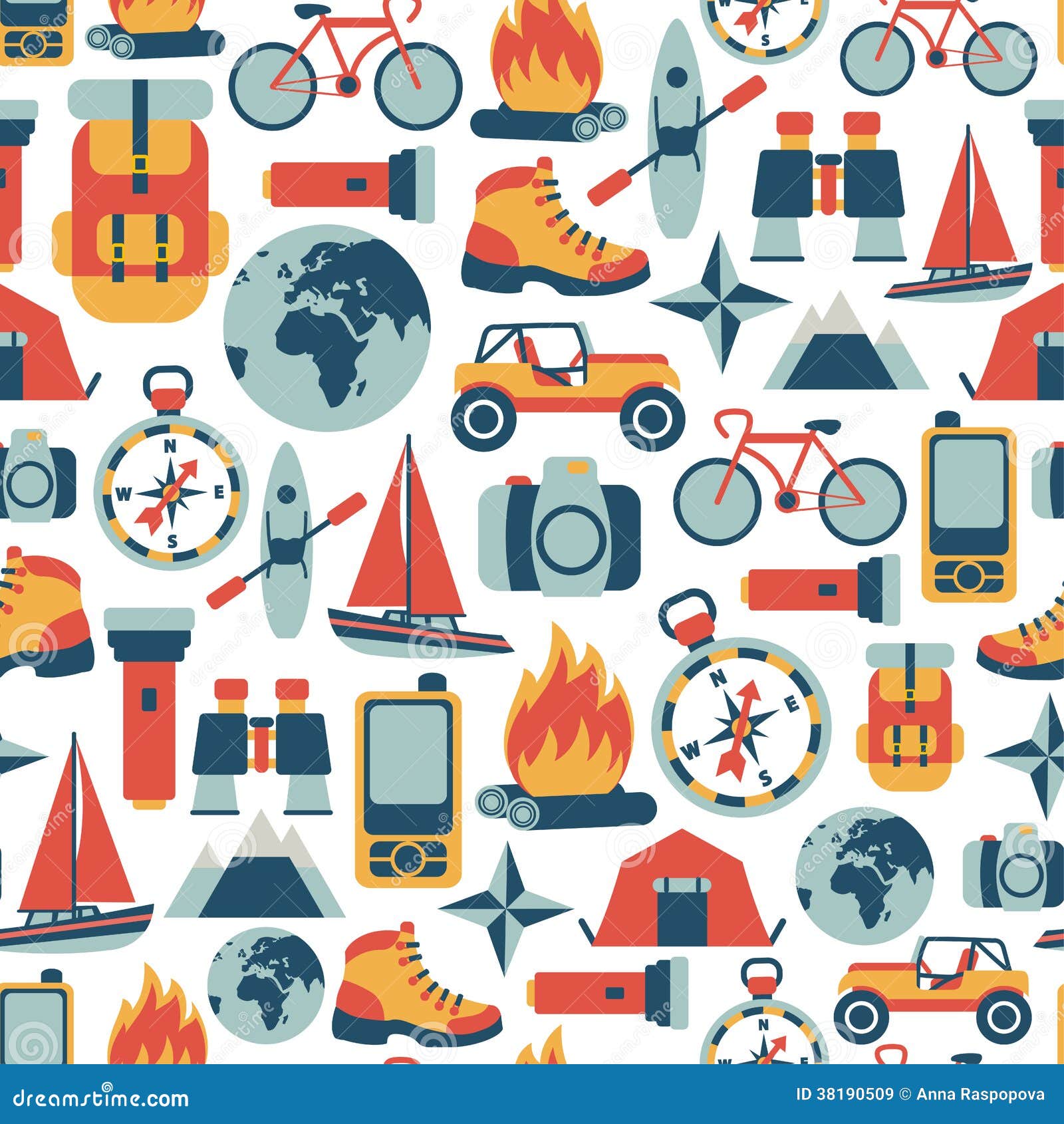 Adventure Traveling Pattern Stock Illustrations – 839 Adventure ...