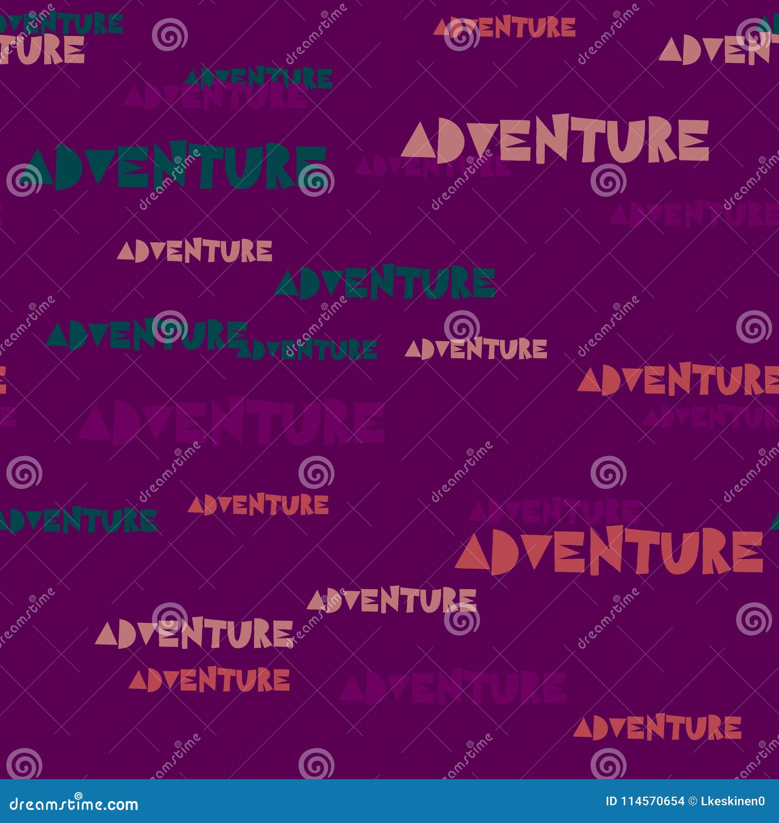 Adventure Typography Pattern Stock Vector - Illustration of adventure ...