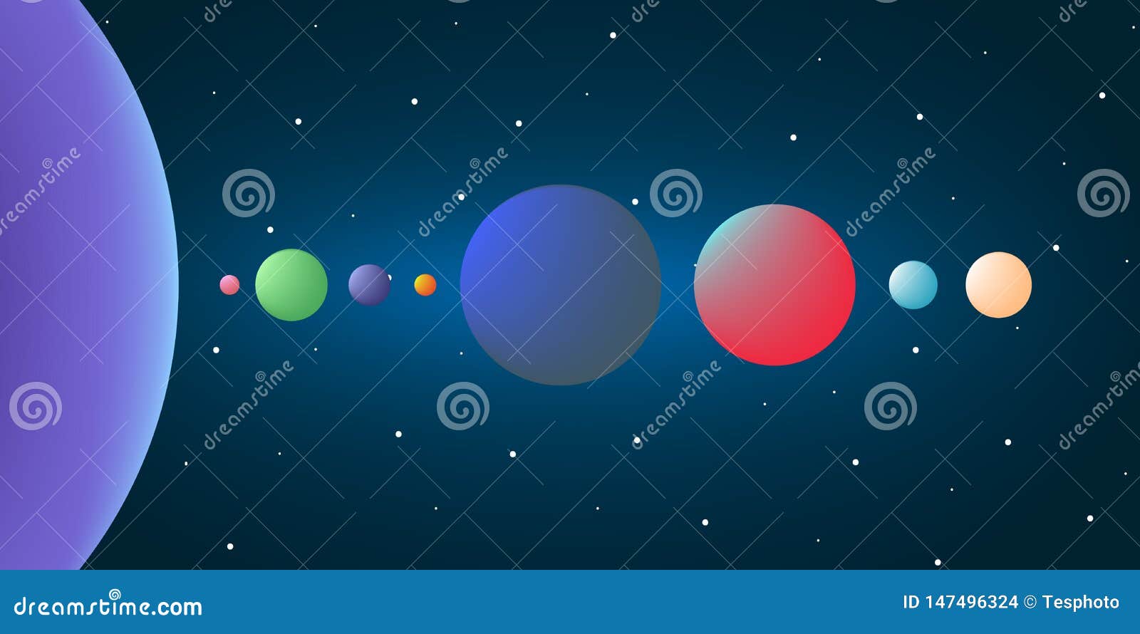 Alien System. Planet and the Space. Adventure at Universe. Eight ...