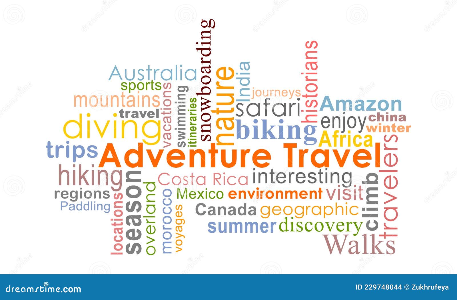 Adventure Word Cloud Design Stock Vector - Illustration of climbing ...