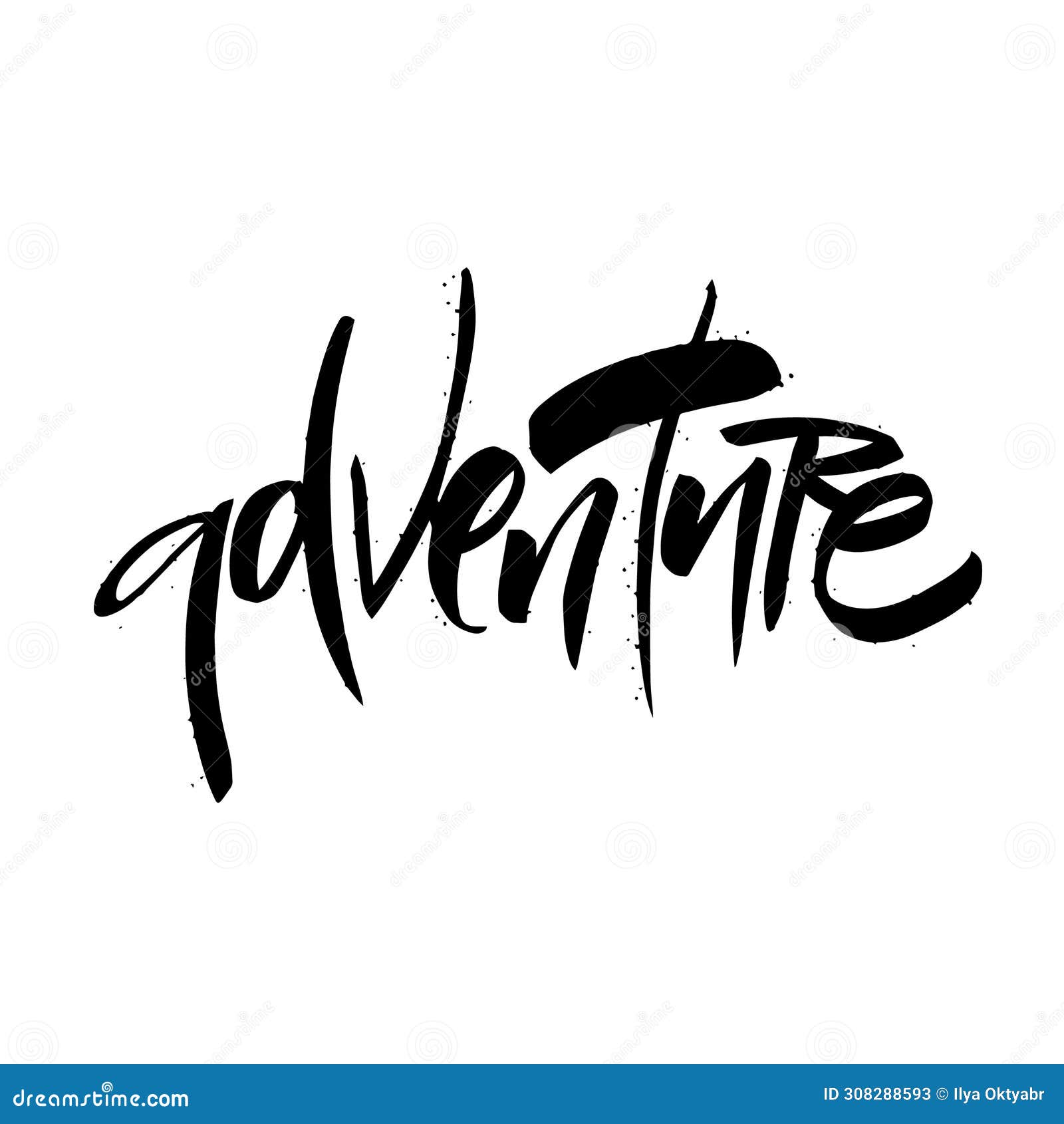 Adventure Word Or Text Handwritten With Elegant Cursive Calligraphic ...