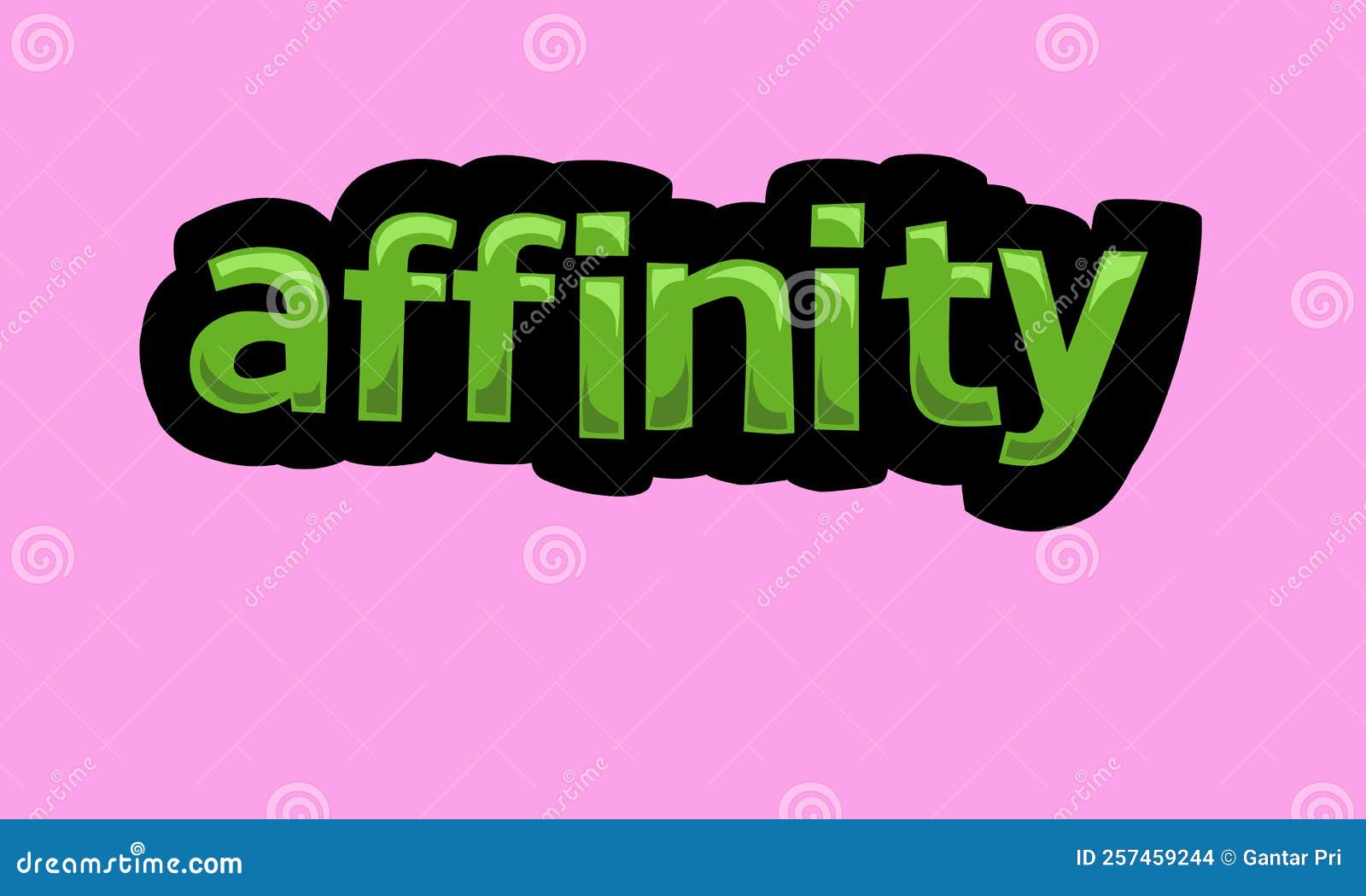 AFFINITY Writing Vector Design On A Pink Background Stock Photo ...