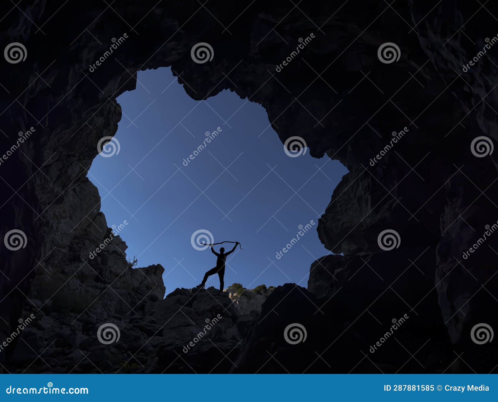 Adventurer Man S Exploration Plans and Success Stock Image - Image of ...