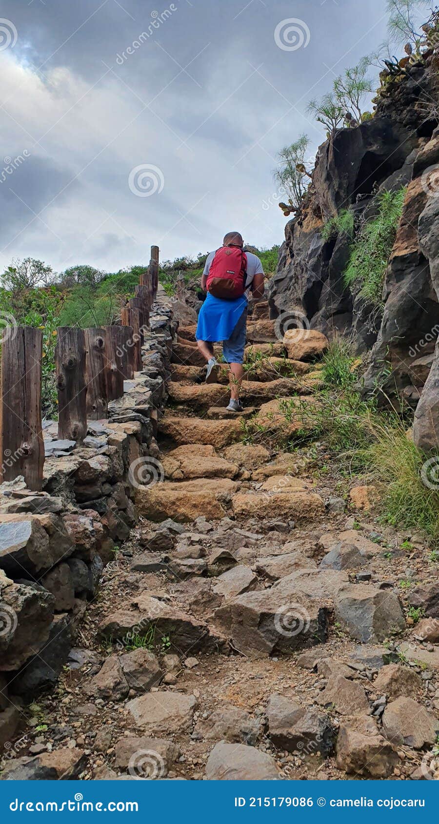 Adventurers Climbing Wild Path Stock Photo - Image of wilderness ...