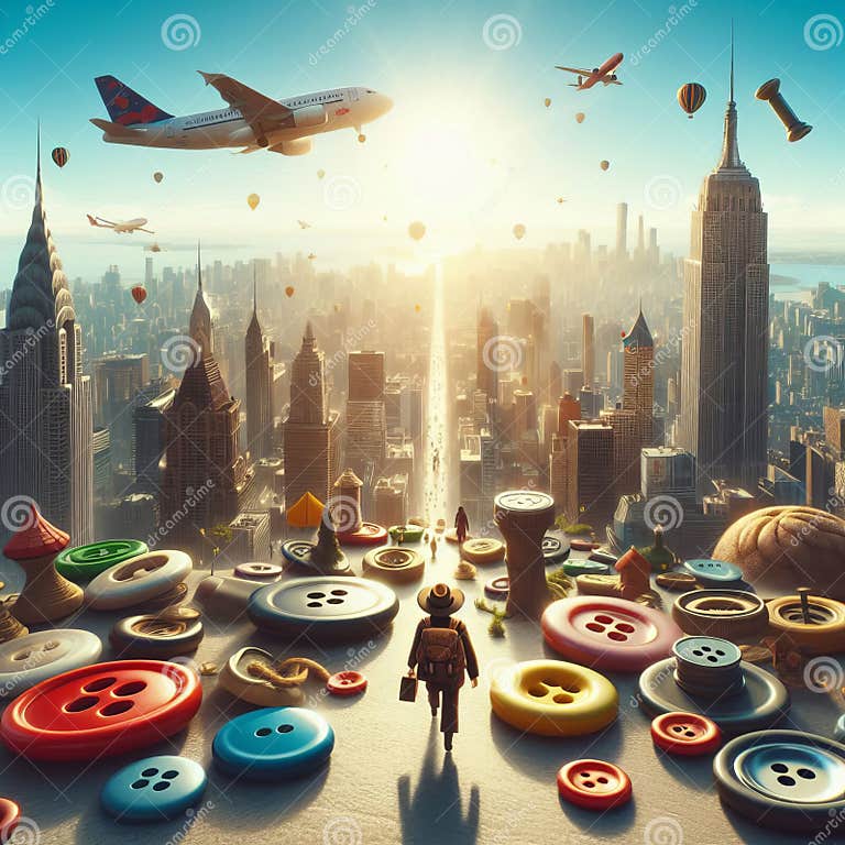 The Adventures of the Lost Button a Lost Button Embarks on a Jou Stock ...