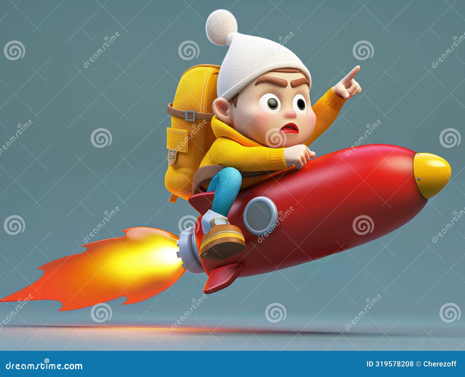 Animated Backpack Cartoon Robot. Generate AI Stock Image ...