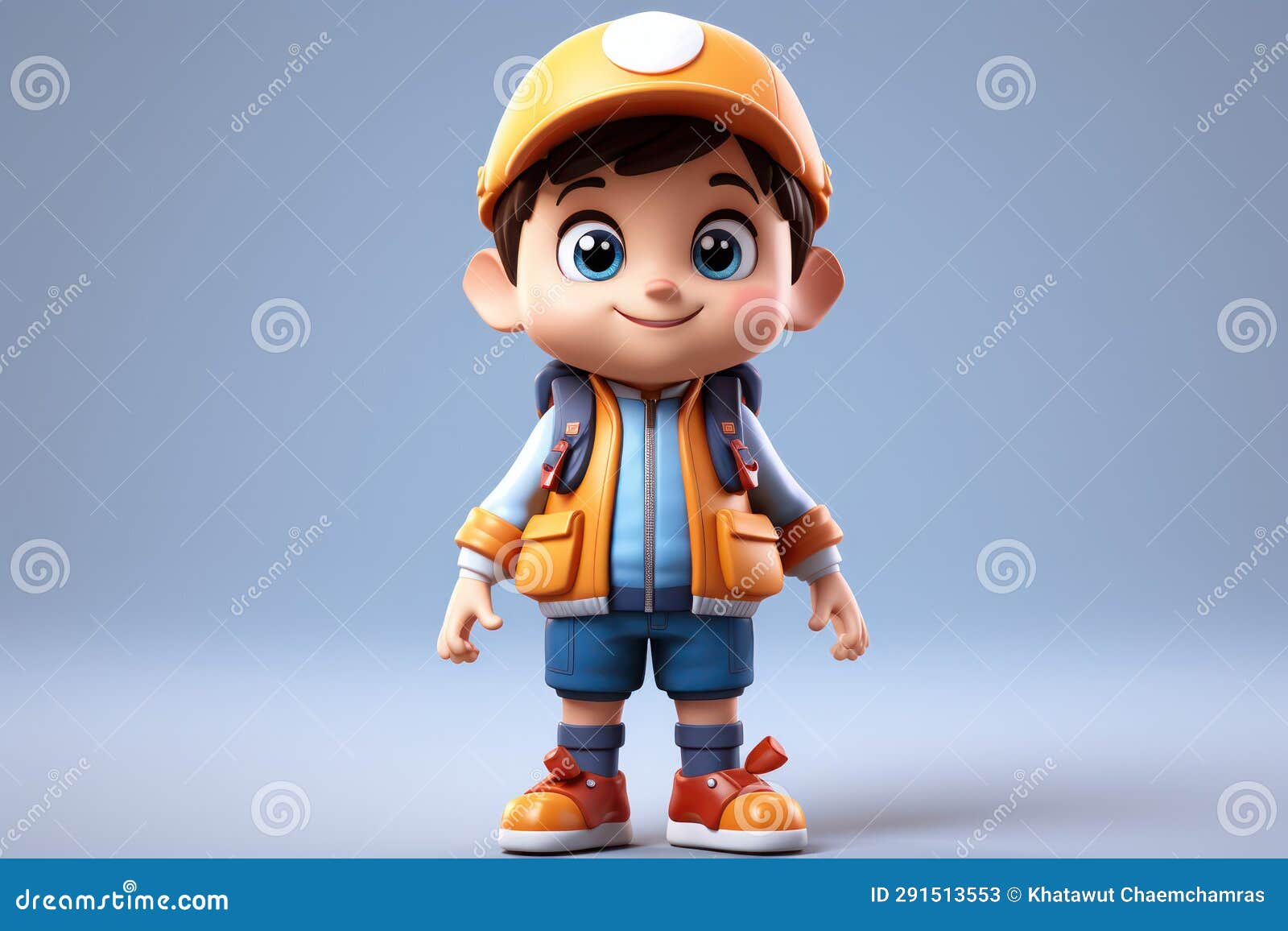 Adventurous 3D Cartoon Boy: Expressive Character Design for Projects ...