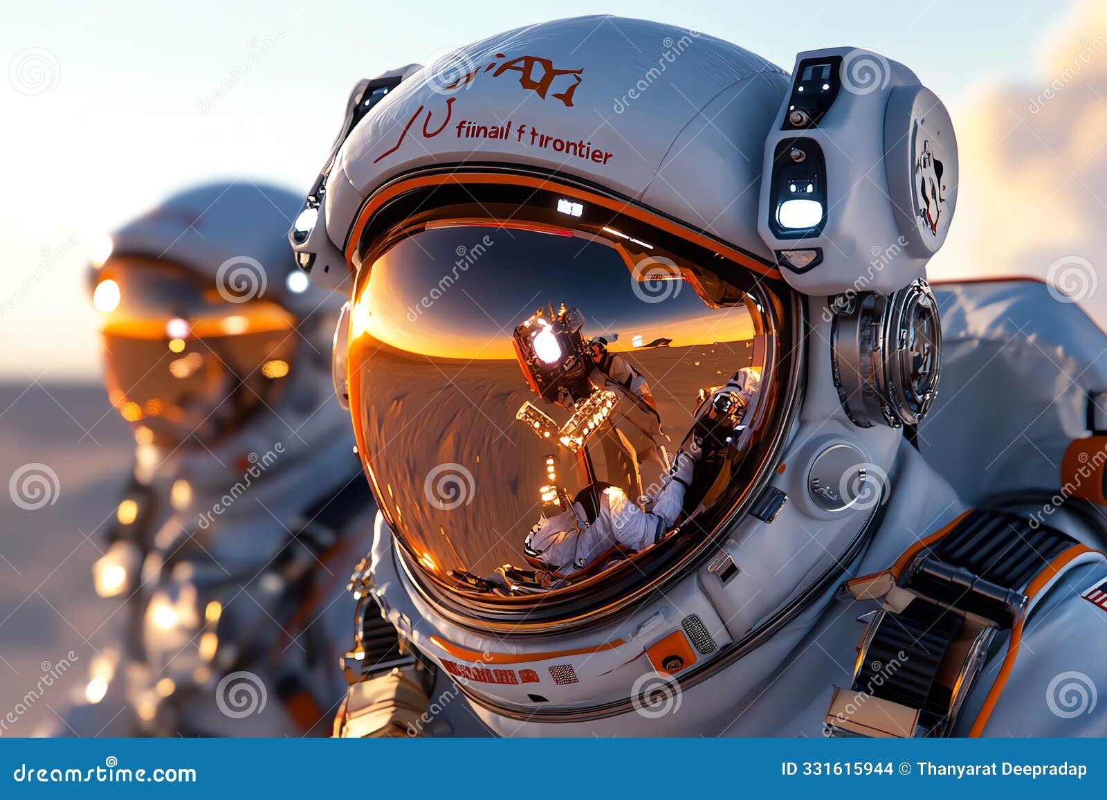Final Frontier Astronaut, Digital Art Illustration, Generative AI ...