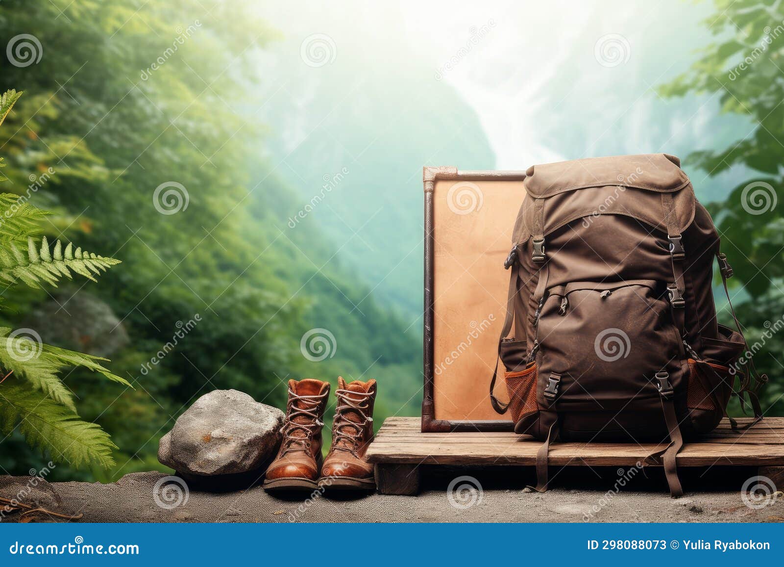 Adventurous Hiking Man Background. Generate Ai Stock Image - Image of ...