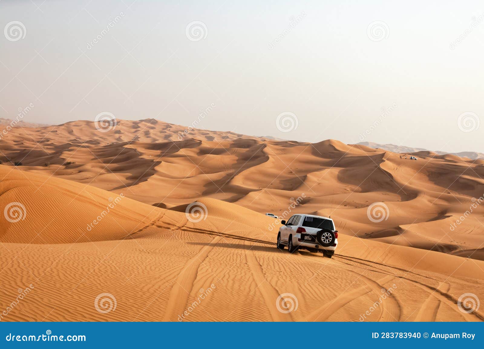 Adventurous Ride on Dubai Sand Dunes Desert Stock Photo - Image of ...