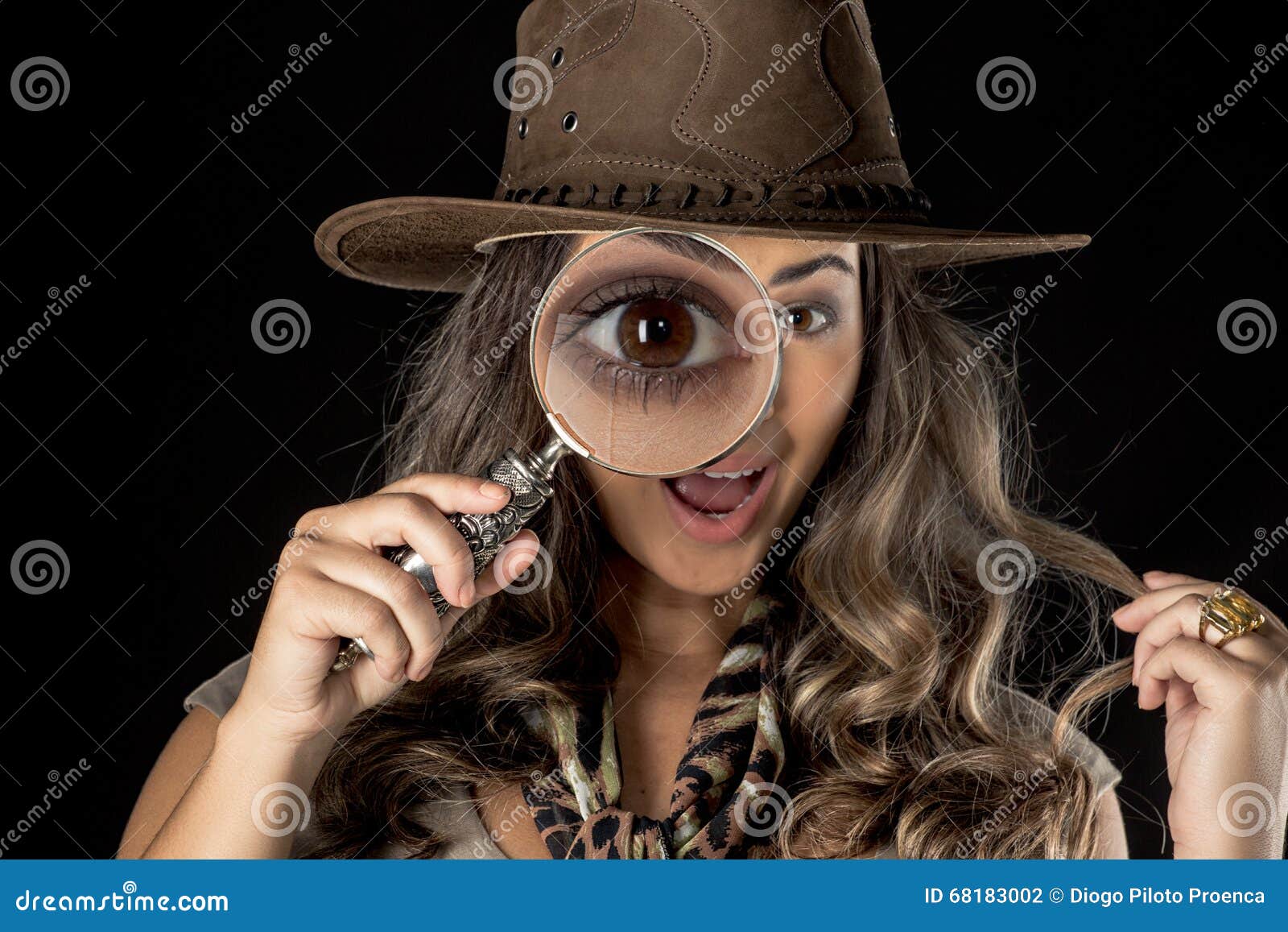 Adventurous Woman on Safari Stock Photo - Image of person, safari: 68183002