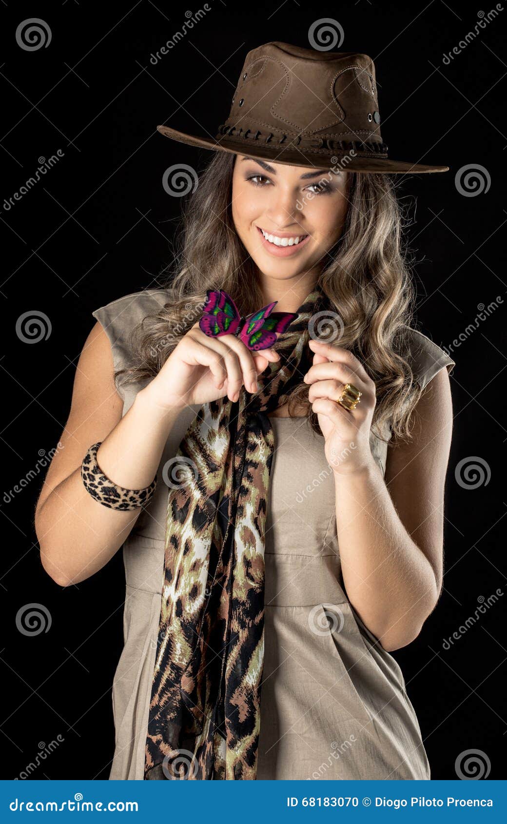 Adventurous Woman on Safari Stock Photo - Image of brazilian, looking ...