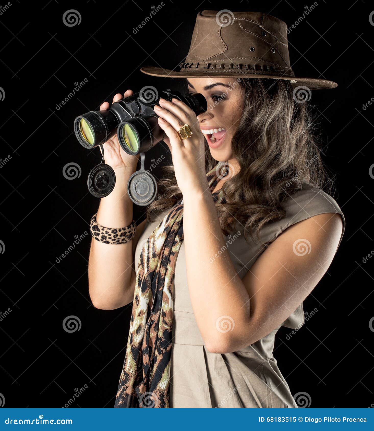 Adventurous Woman on Safari Stock Image - Image of adult, swamp: 68183515