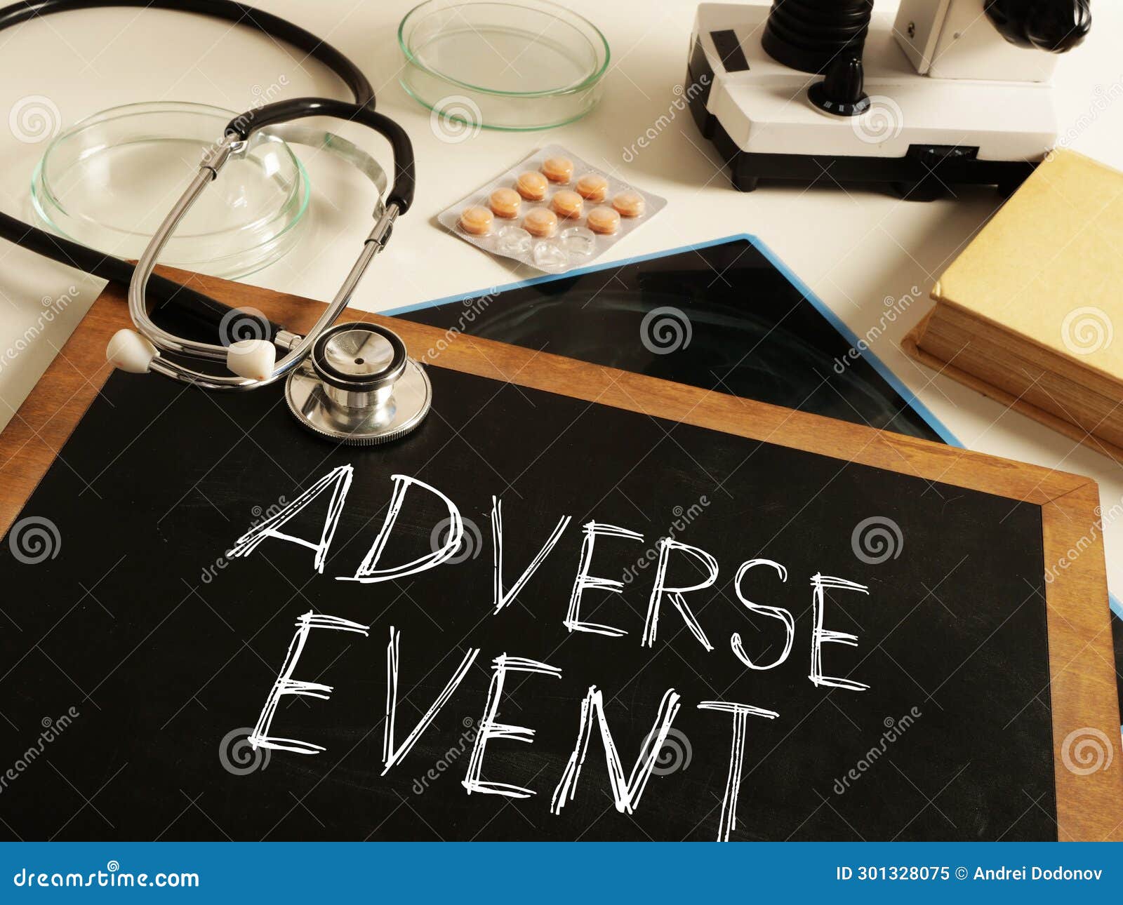 Adverse Event is Shown Using the Text Stock Image - Image of patient ...