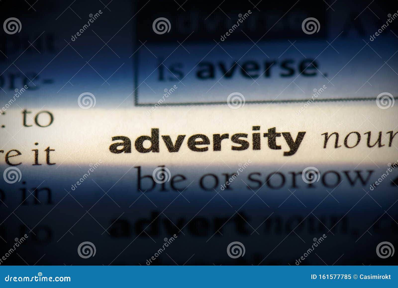 Adversity stock image. Image of highlighted, text, printed - 161577785