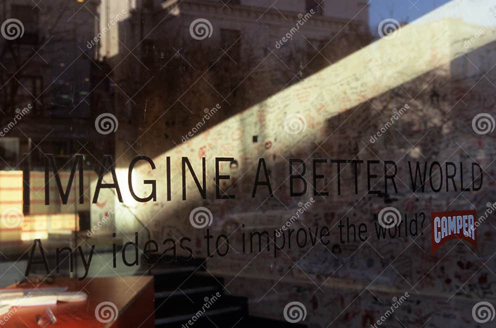 An Advert on a Window in London. Editorial Image - Image of glass ...