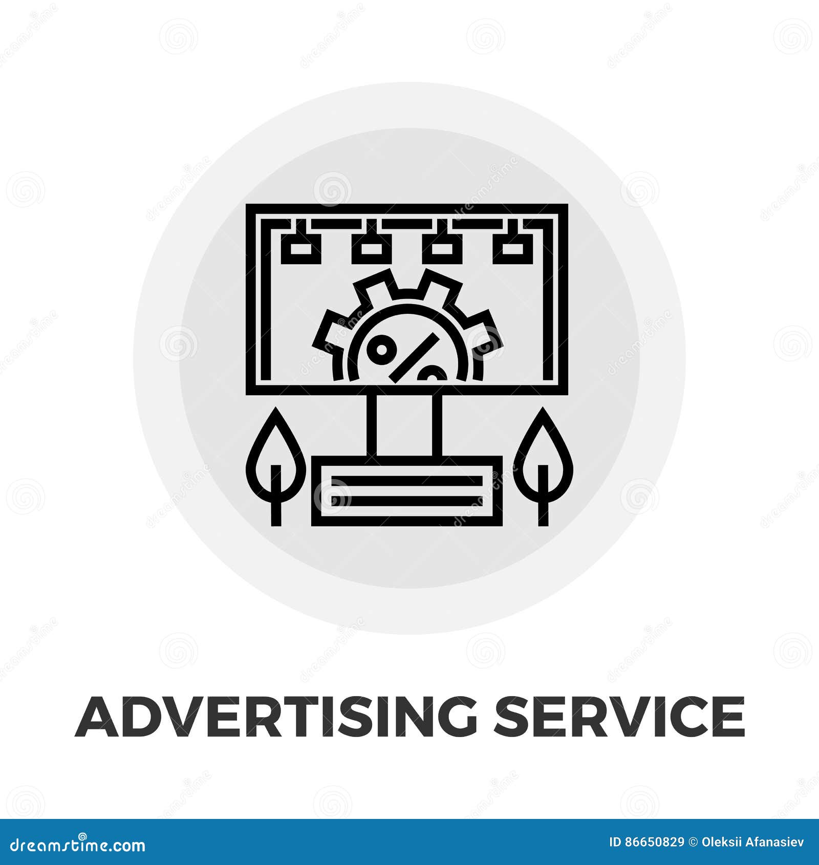 Adverting Service Icon stock vector. Illustration of line - 86650829