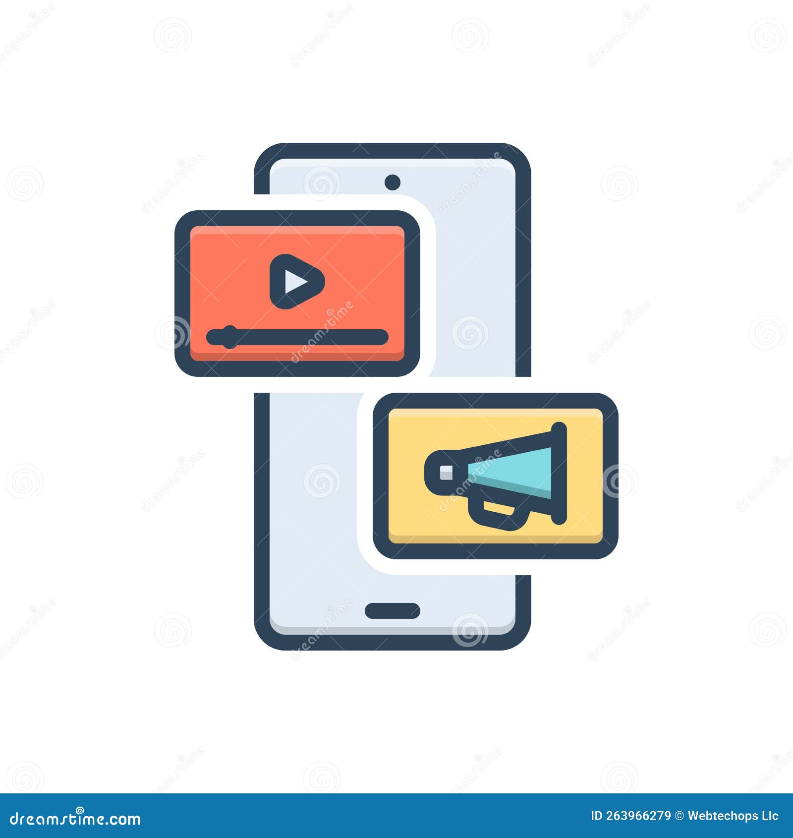 Declare Color Icon Cartoon Vector | CartoonDealer.com #231082227