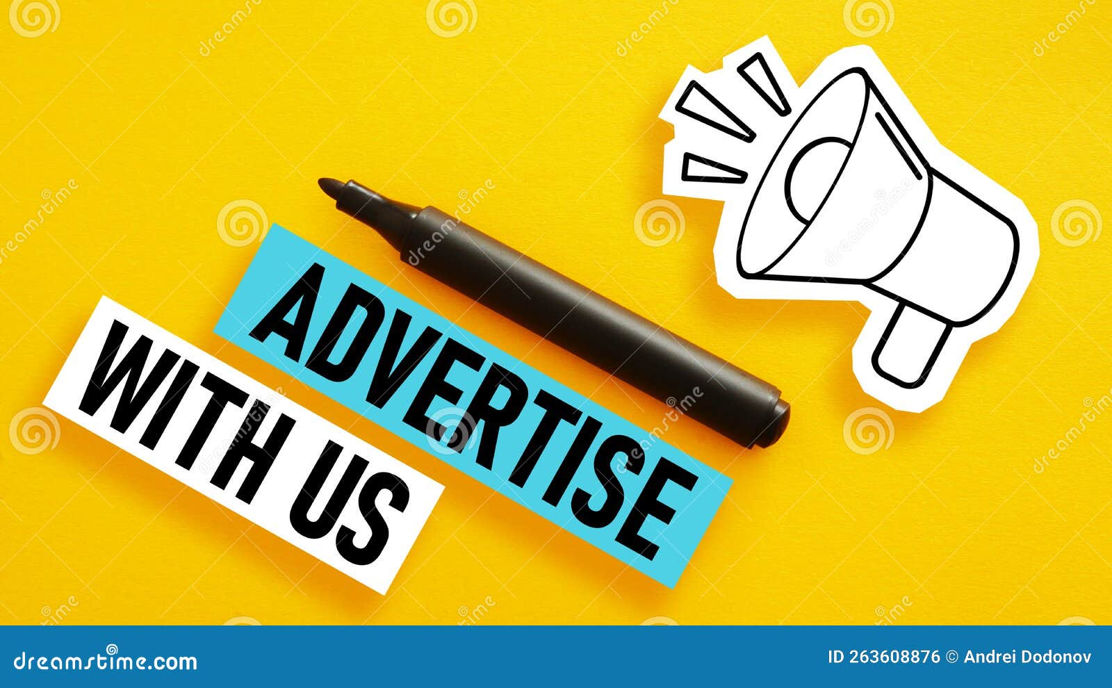 Advertise with Us is Shown Using the Text Stock Photo - Image of ...