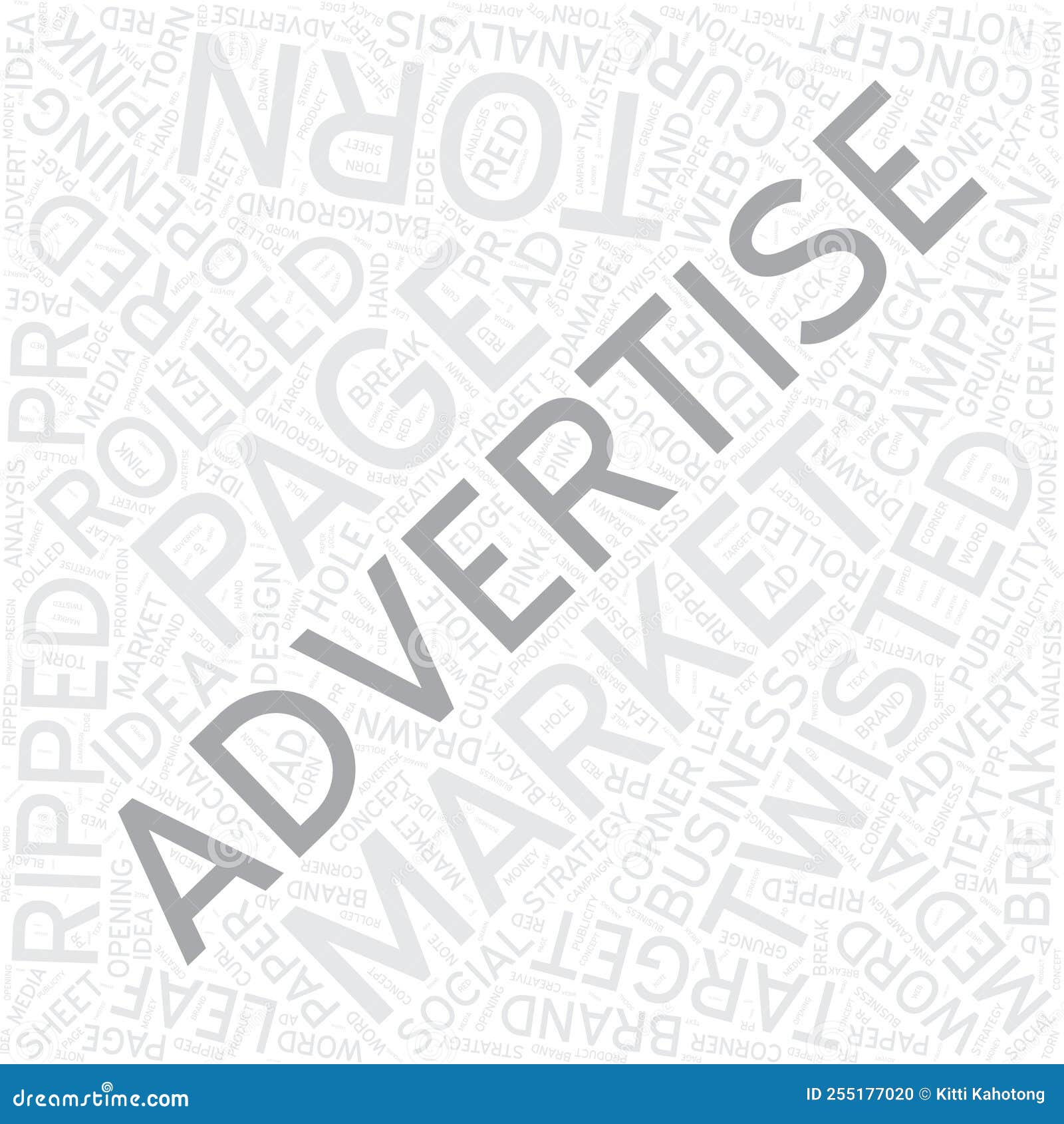 Advertise Word Cloud Art Detailed Vector Stock Illustration ...