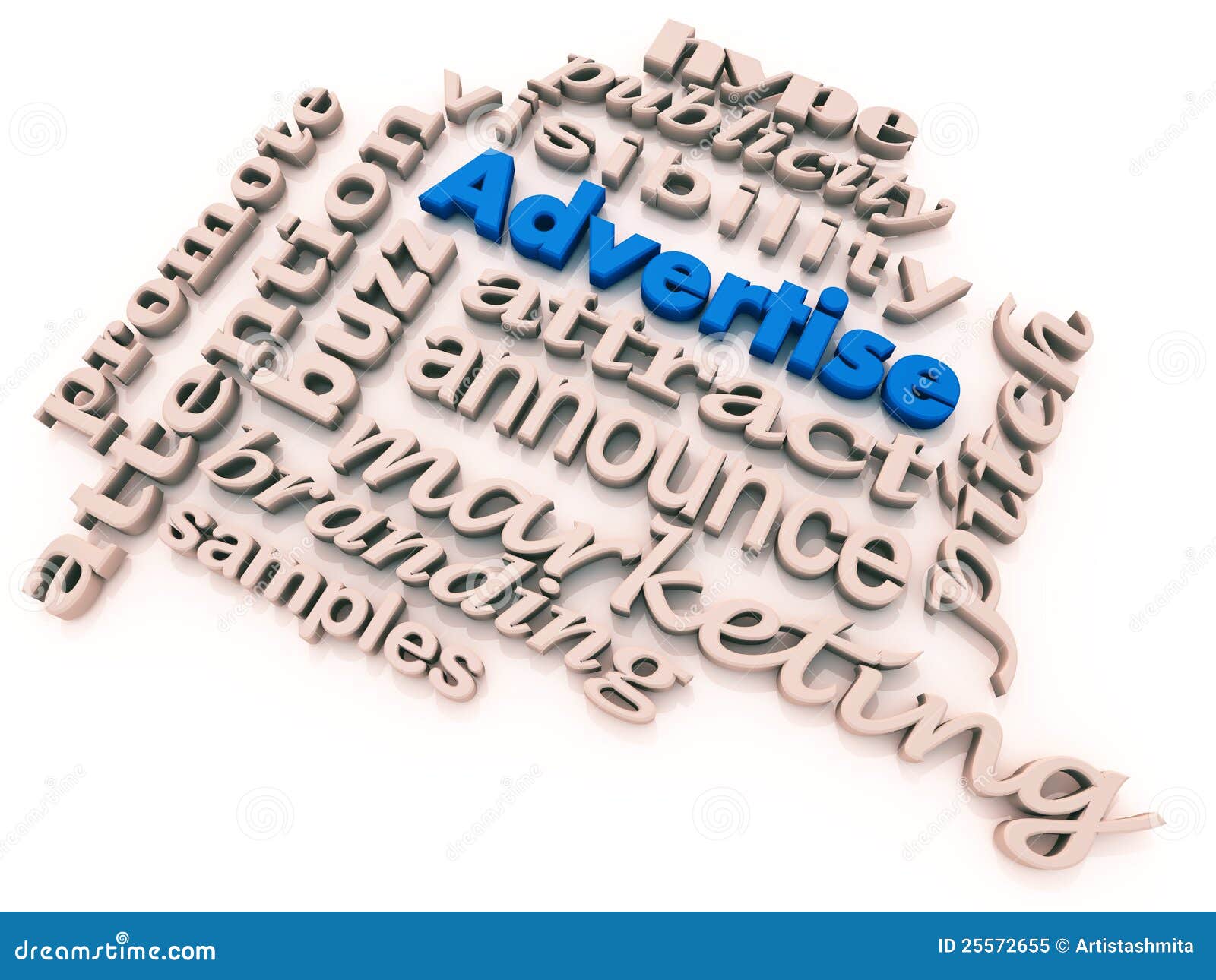 Advertise words collage stock illustration. Illustration of marketing ...