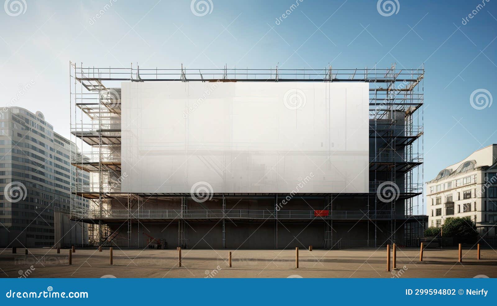 Advertisement of Apartment House Construction Stock Photo - Image of ...