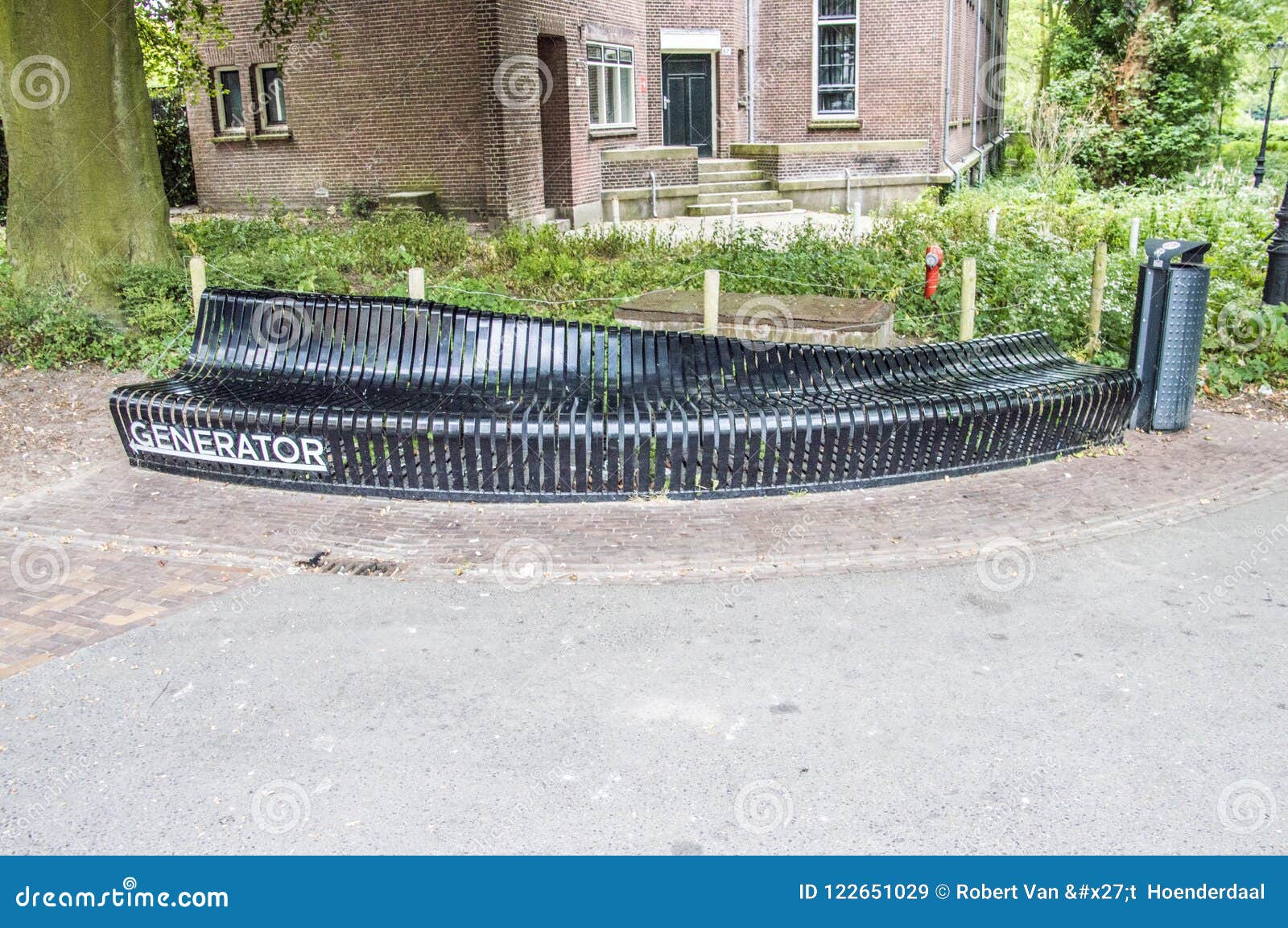 Advertisement Bench from the Generator Hotel at Amsterdam the ...