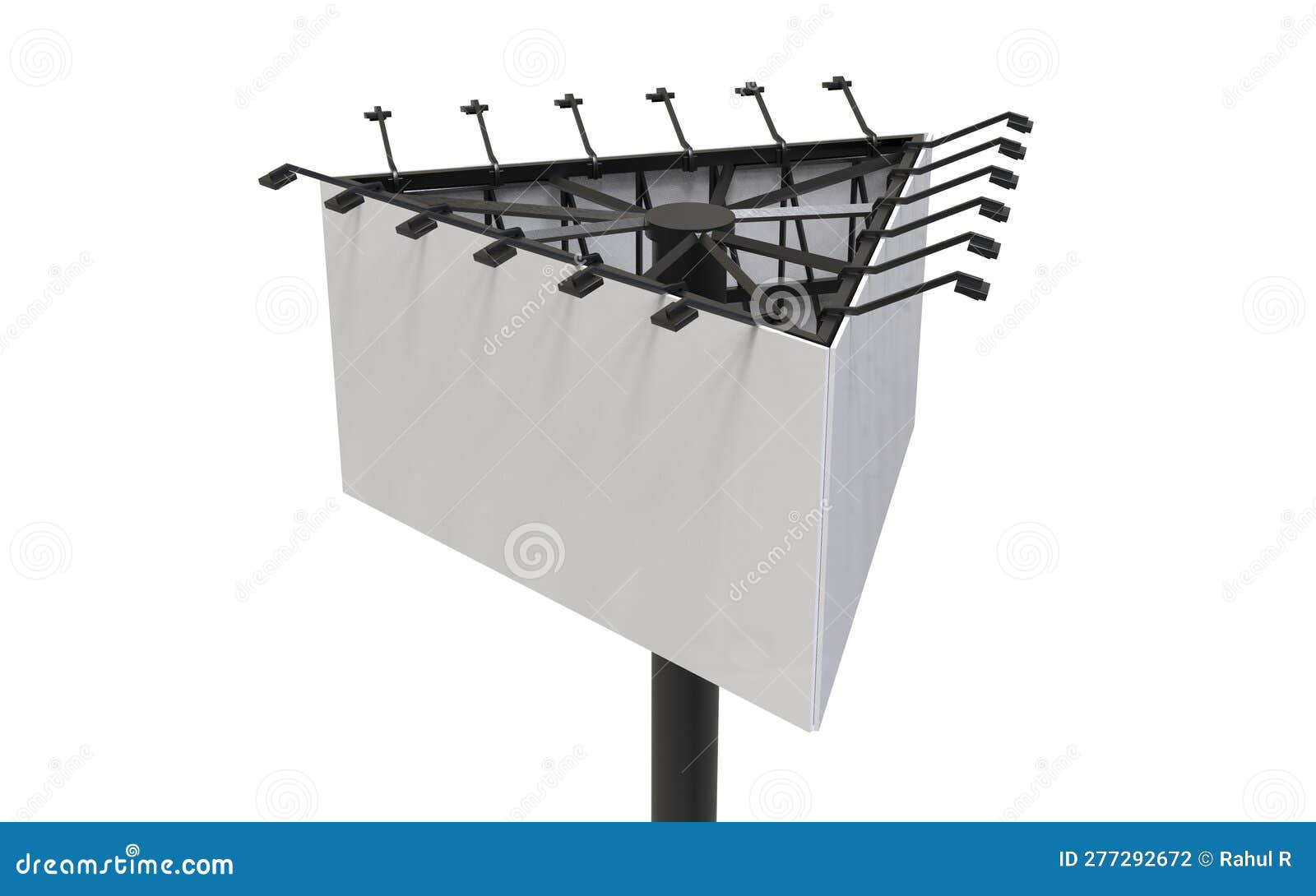 Advertisement Bill Board on White Background Stock Illustration ...