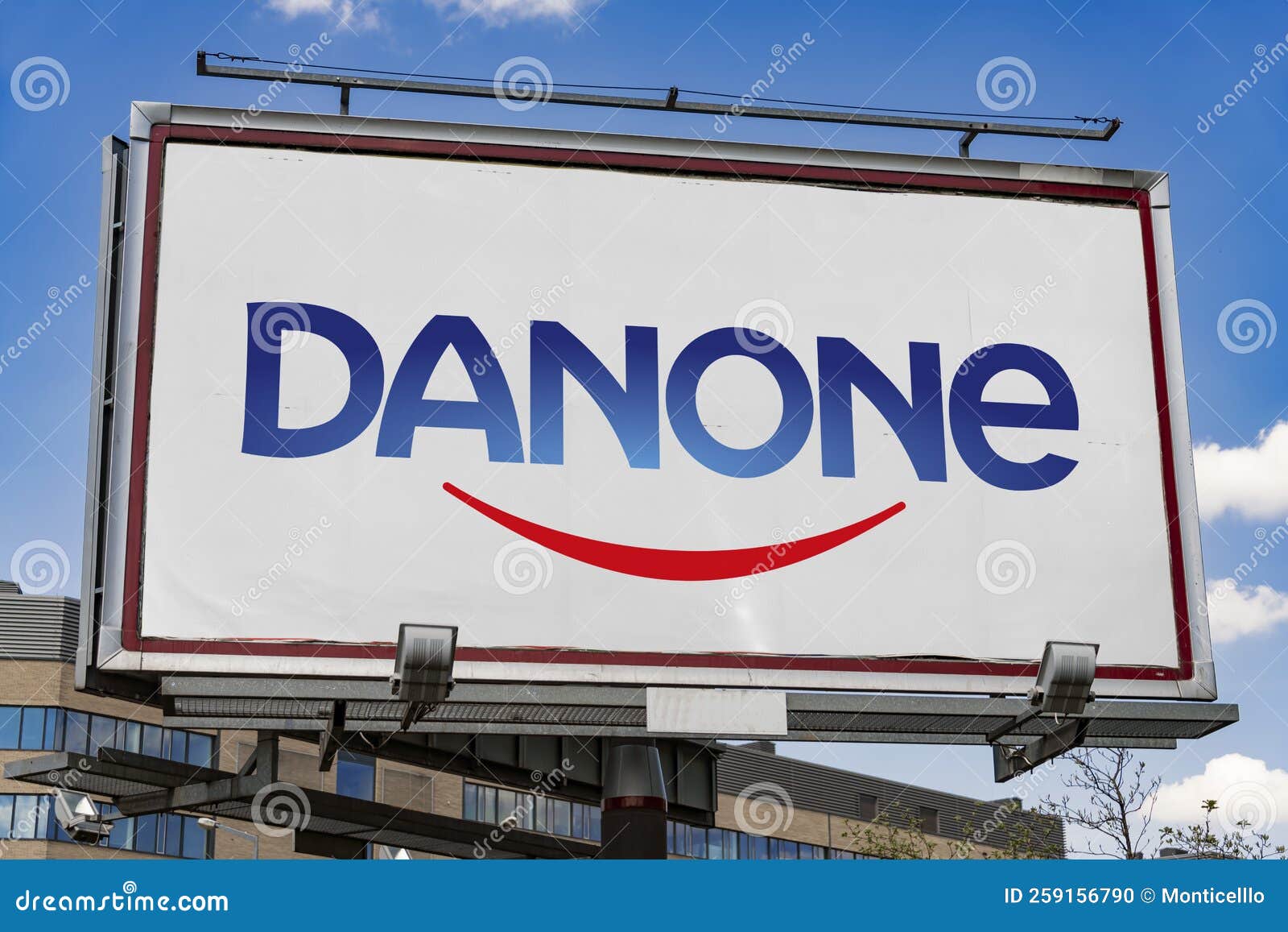 Advertisement Billboard Displaying Logo of Danone Editorial Image ...