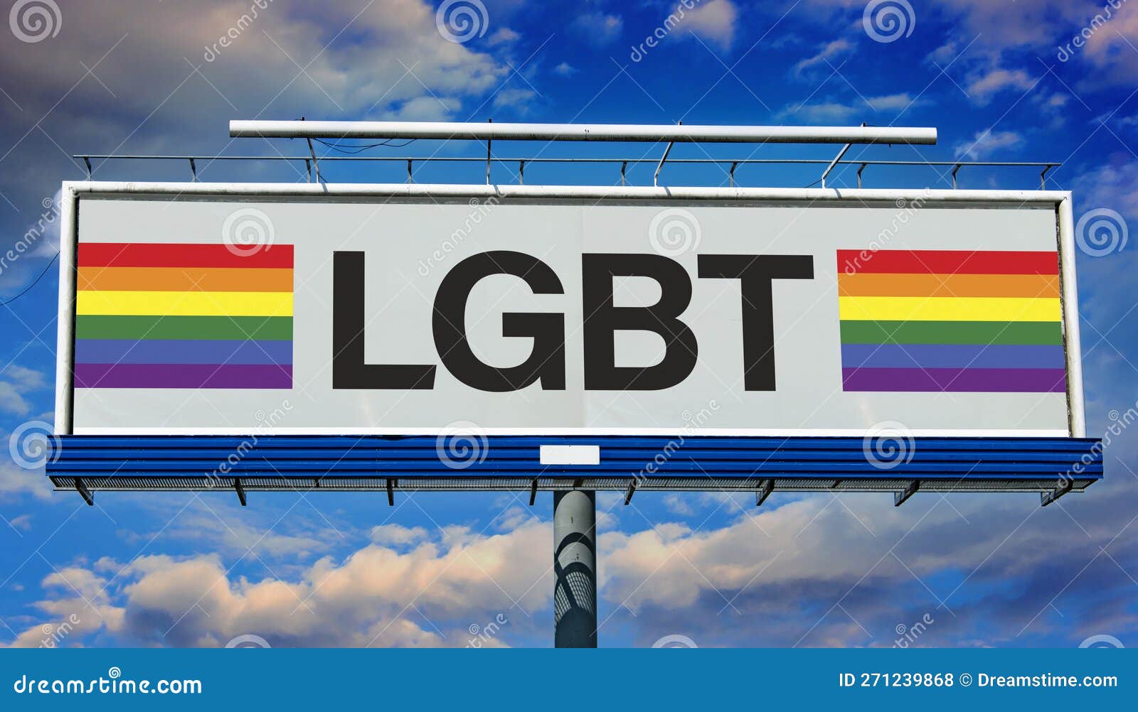Advertisement Billboard Displaying the Sign of LGBT Movement Stock ...