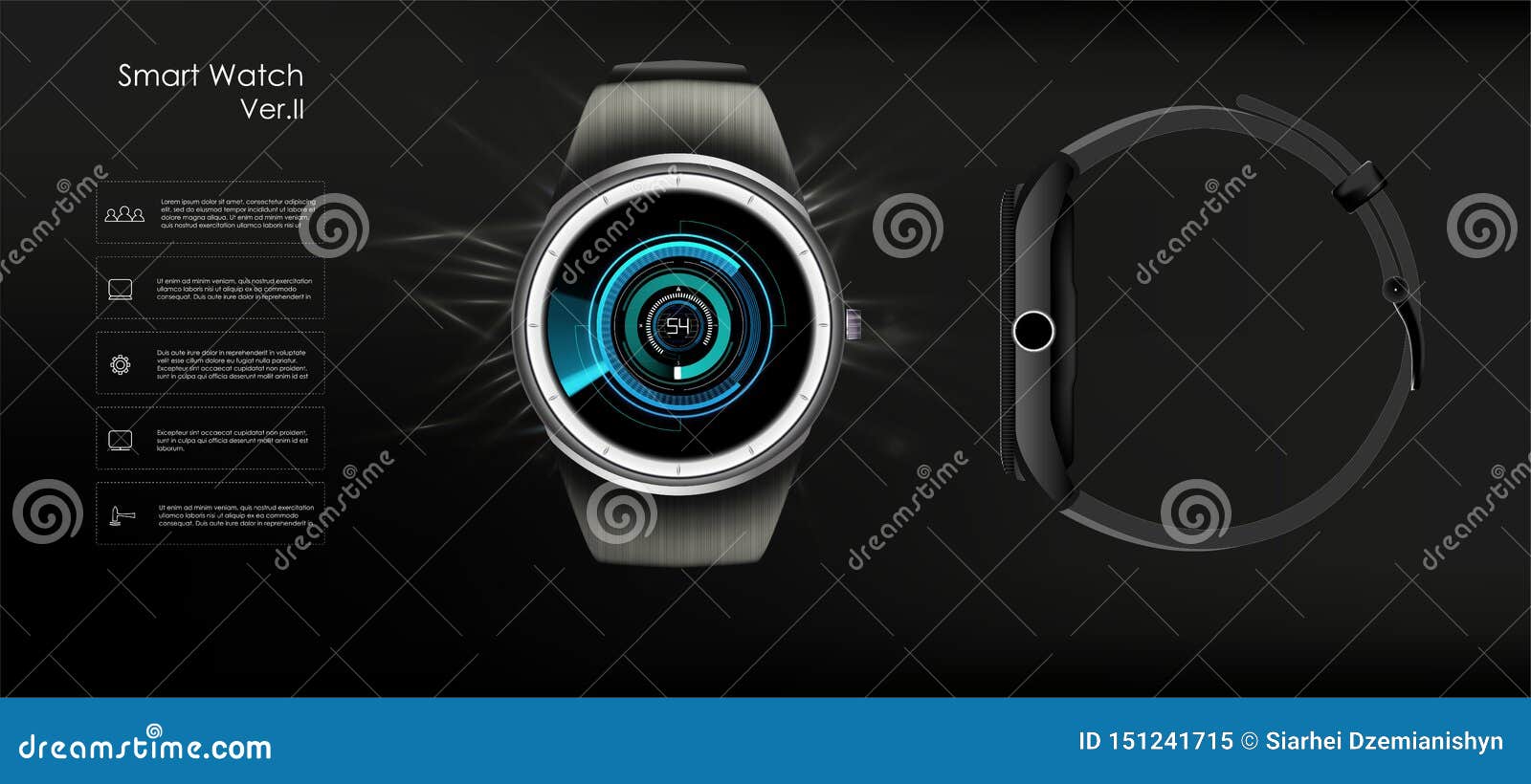 Smart watch advertisement stock image. Image of contemporary - 151241715
