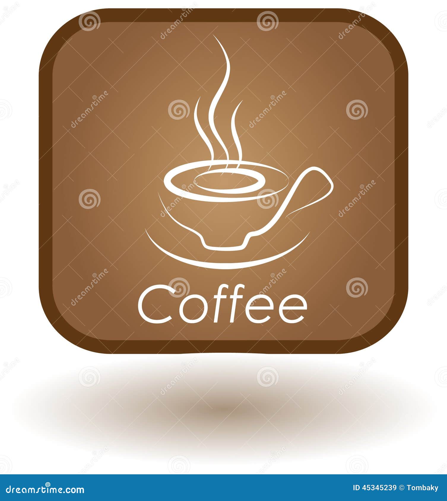 Advertisement for Coffee, Restaurant, Button for Website, Cafe Stock ...