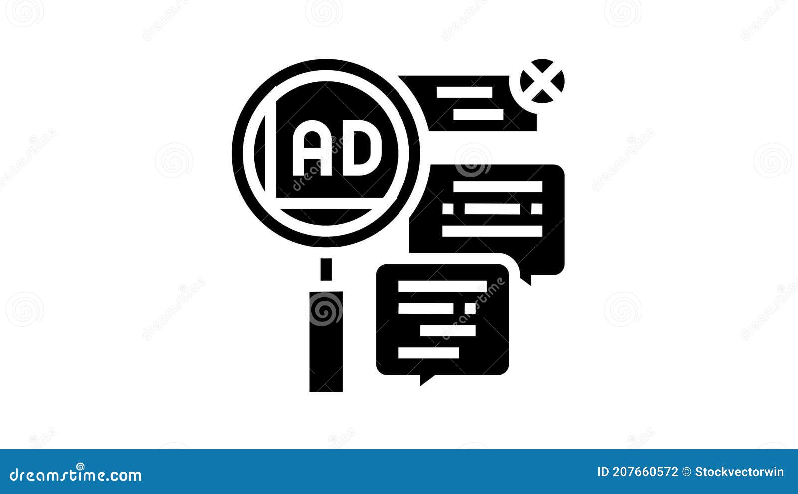 Advertisement in Comments Glyph Icon Animation Stock Footage - Video of ...