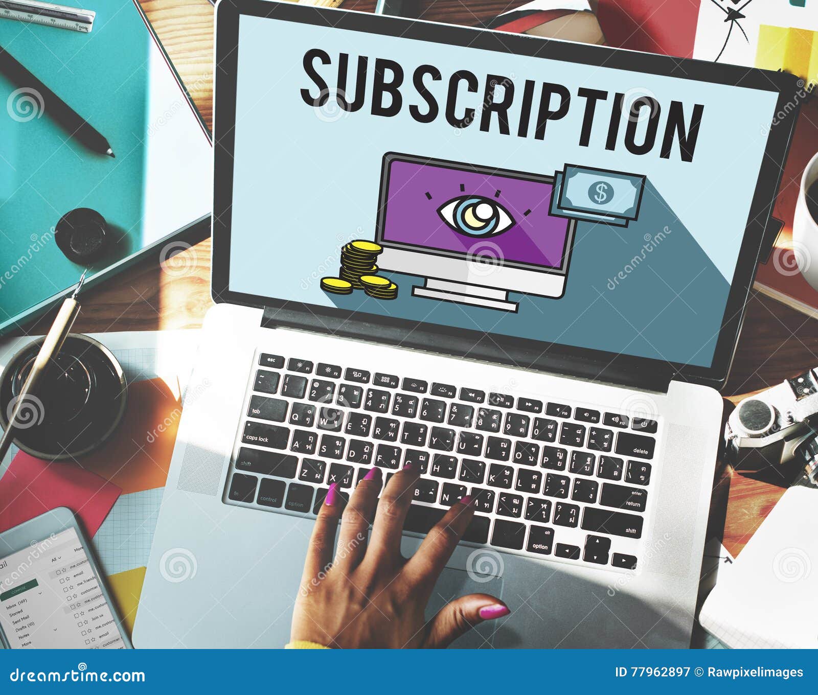 Advertisement Digital Marketing E-commerce Multimedia Concept Stock ...