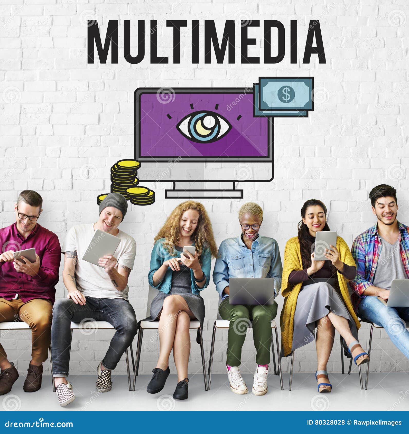 Advertisement Digital Marketing E-commerce Multimedia Concept Stock ...