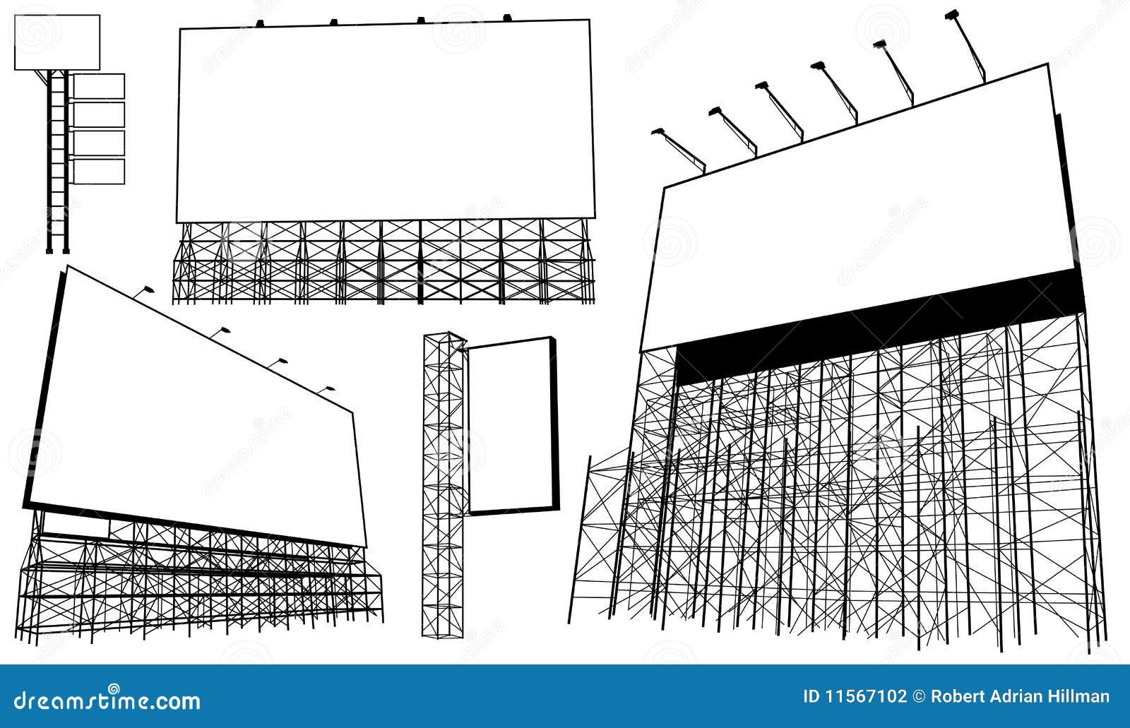 Advertisement hoardings stock vector. Illustration of commercial - 11567102