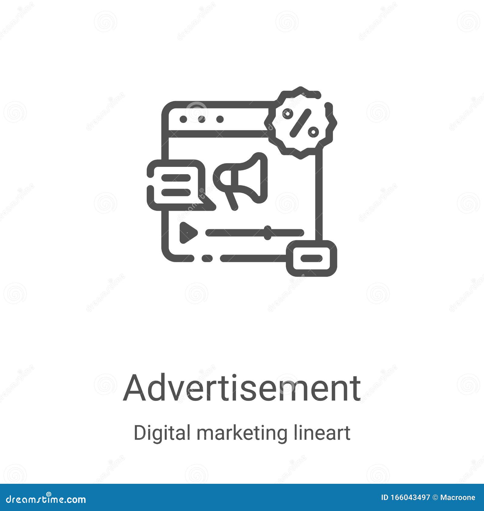 Advertisement Icon Vector from Digital Marketing Lineart Collection ...