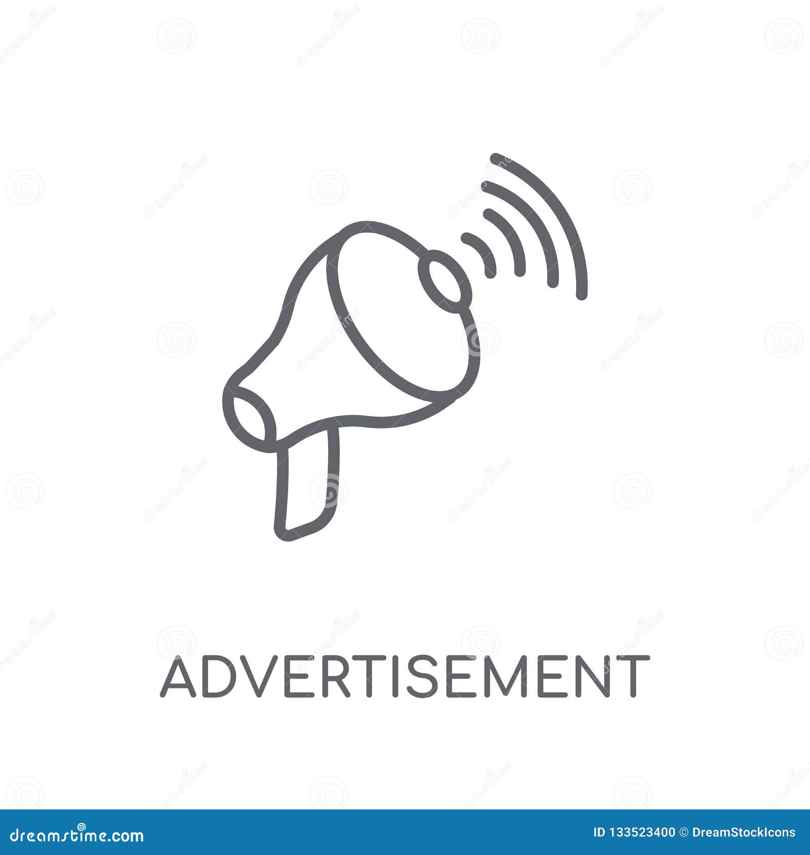 Advertisement Linear Icon. Modern Outline Advertisement Logo Con Stock ...