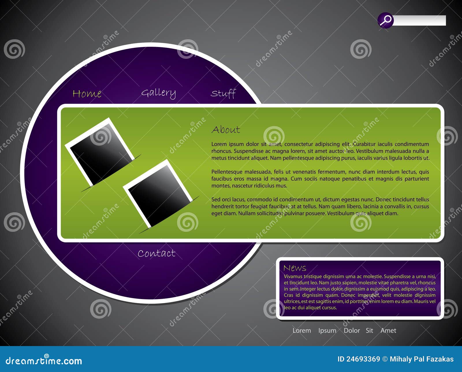 Advertisement Website Template Design Stock Vector - Illustration of ...