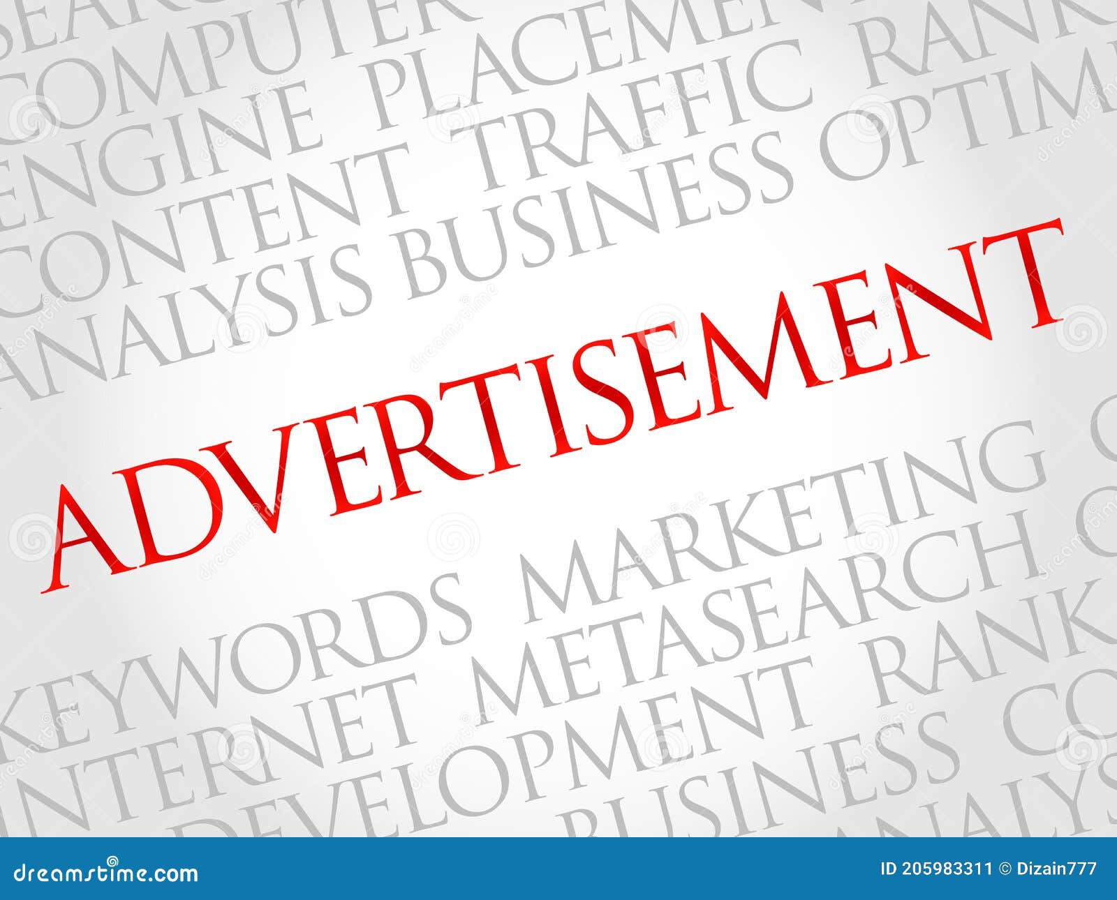 ADVERTISEMENT word cloud stock illustration. Illustration of public ...