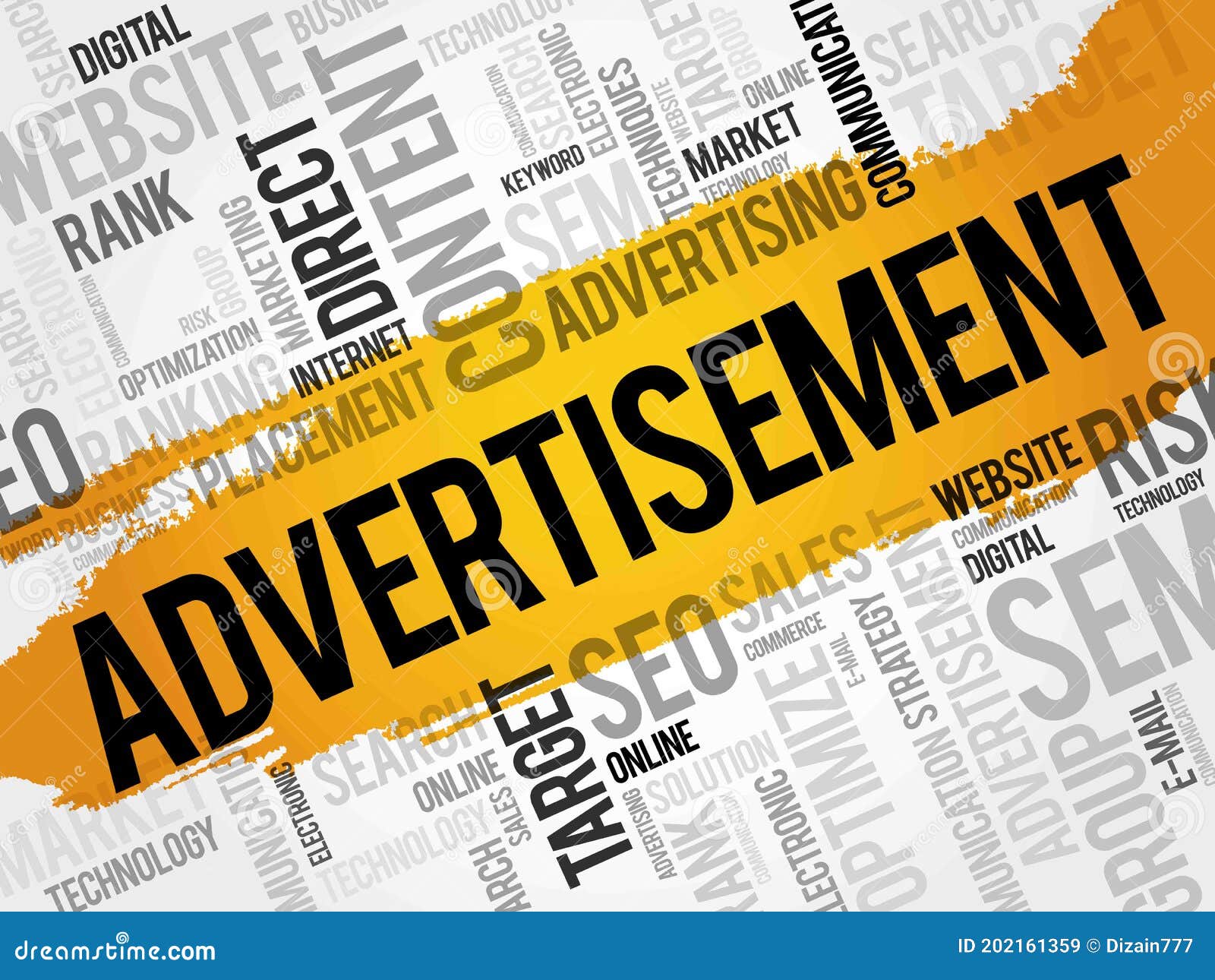 ADVERTISEMENT word cloud stock illustration. Illustration of concept ...