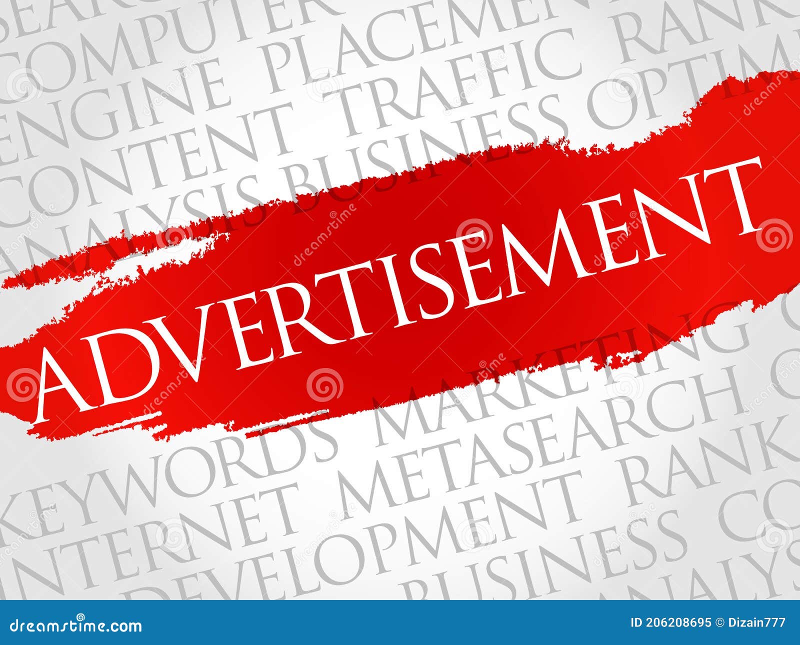 ADVERTISEMENT word cloud stock illustration. Illustration of goal ...